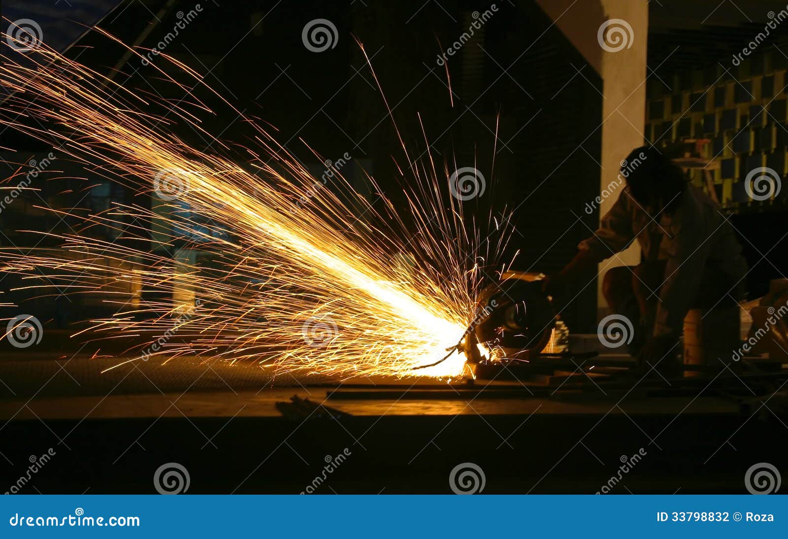 Metal Sawing stock photo. Image of manual, spinning, steel - 33798832