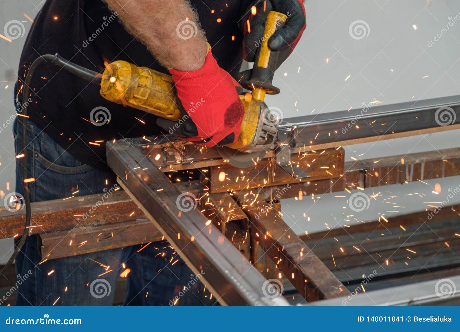 Metal sawing stock image. Image of metal, cutting, heat - 140011041