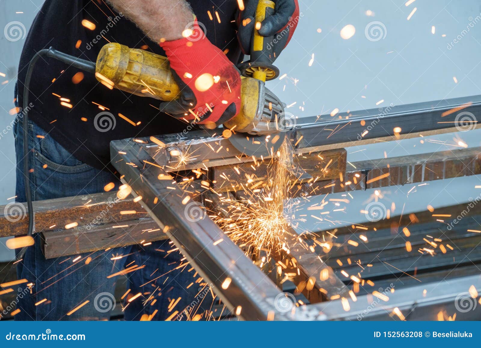 Metal sawing stock photo. Image of light, industry, industrial - 152563208