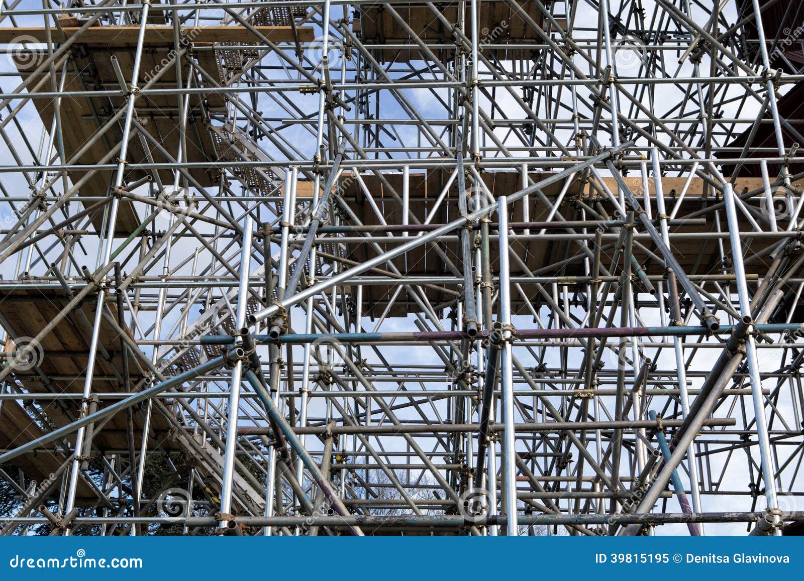 Metal Scaffold on Construction Site Stock Image - Image of abstract ...