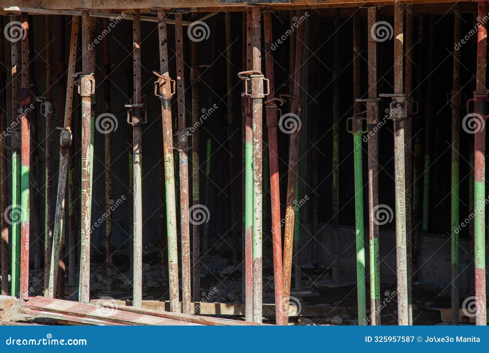 Metal Scaffolding at a Construction Site, Providing Structural Support ...