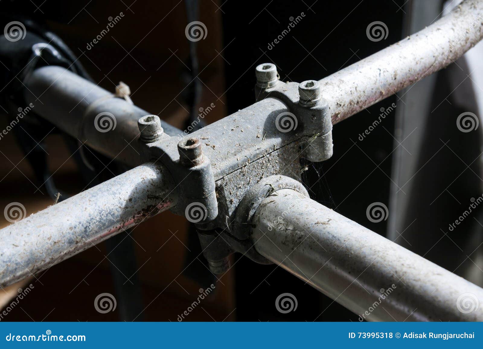 Metal Scaffolding Rusty Joint Coupler Stock Photo - Image of metal ...