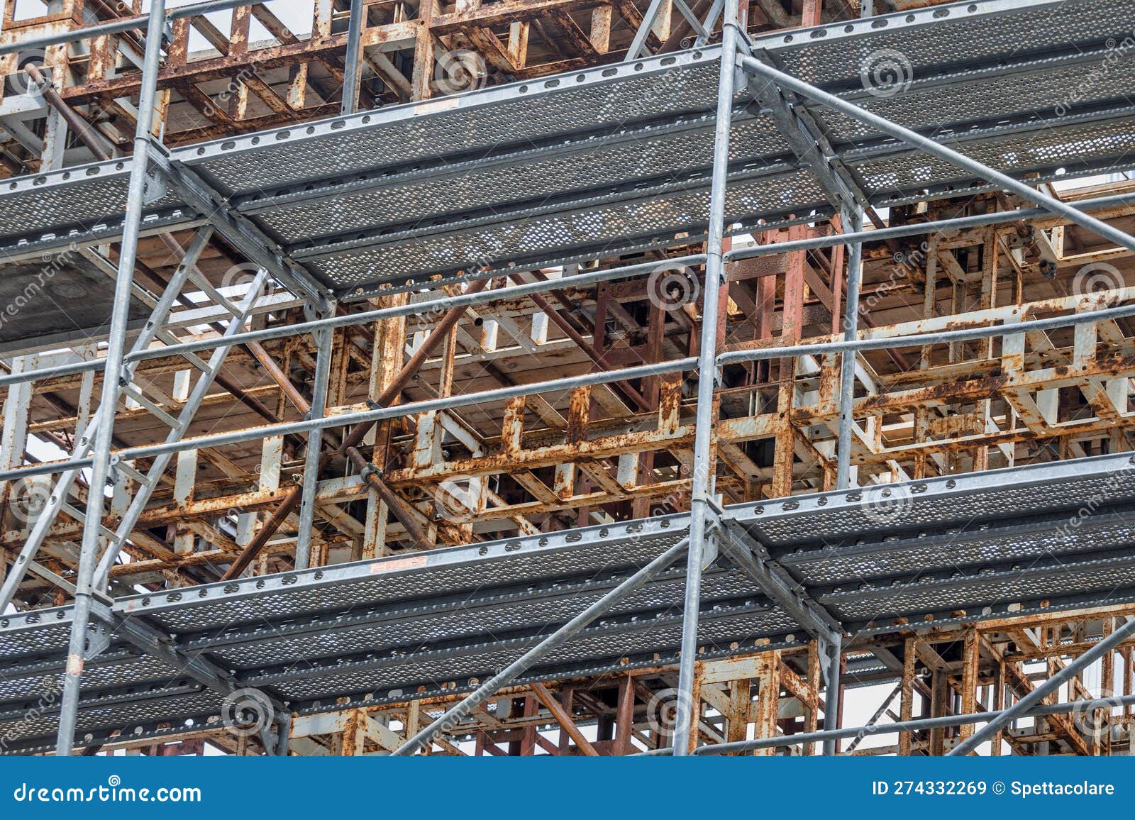 Metal Scaffolding Structure Background Stock Image - Image of project ...