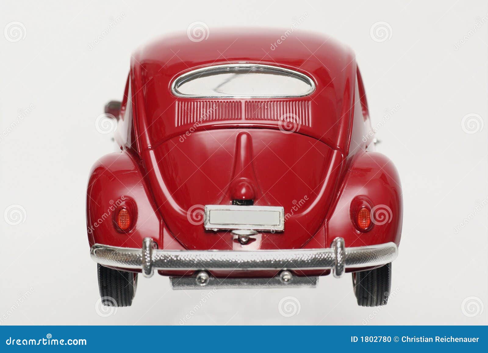 Metal Scale Toy Model Old VW Beatle 1955 Backview Stock Photo - Image ...