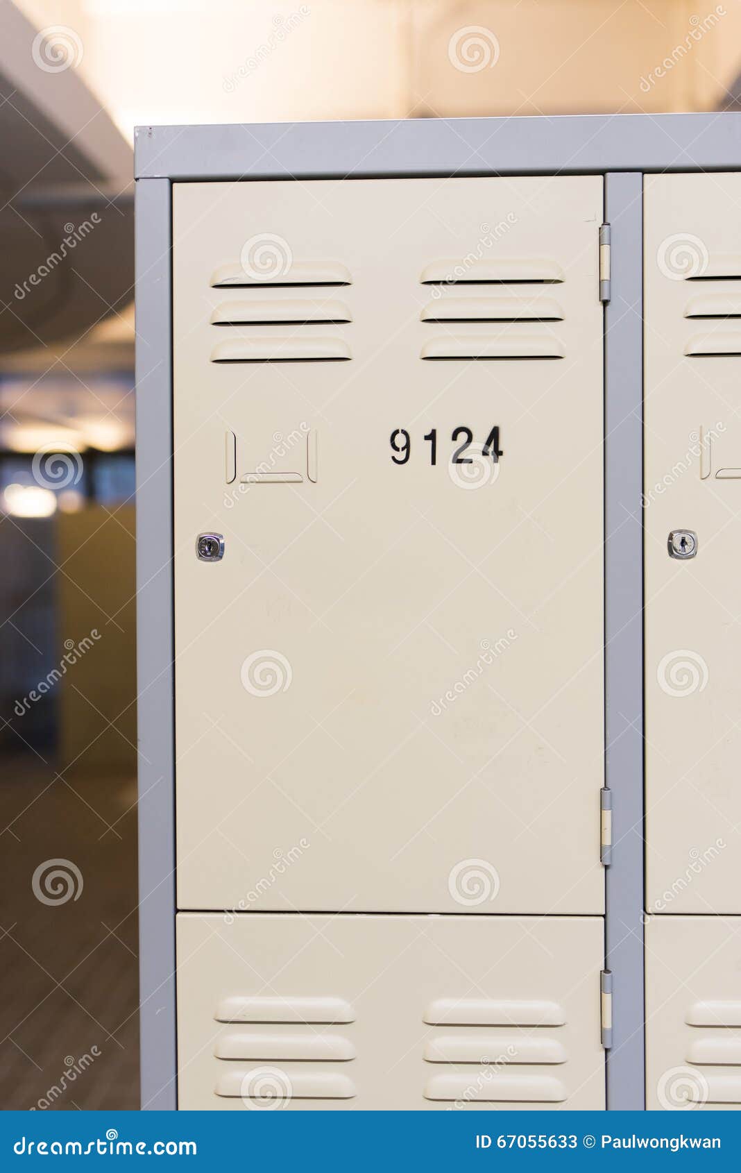 Metal School locker stock image. Image of hallway, dressing - 67055633