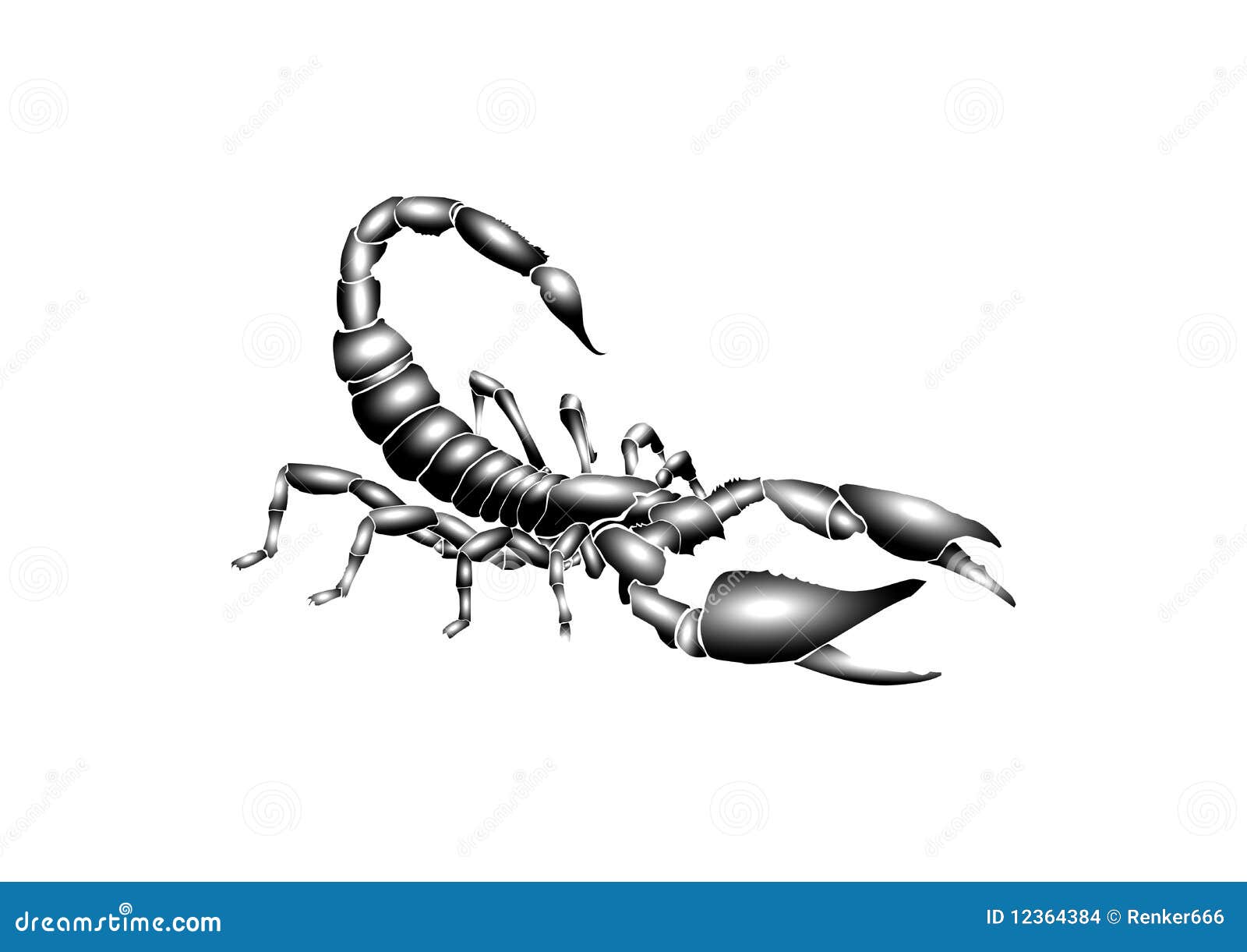 Metal scorpio stock vector. Illustration of scorpion - 12364384