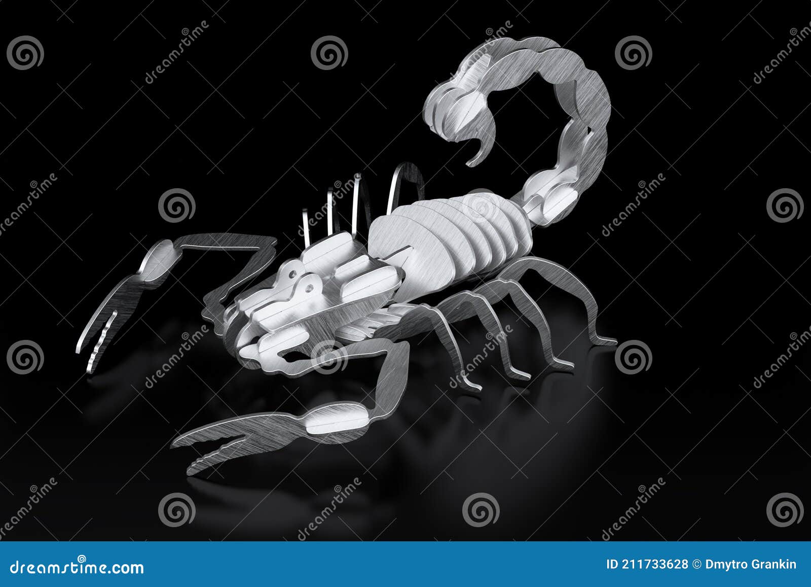 Metal Scorpion Cnc Precision on Black Background Stock Photo - Image of ...