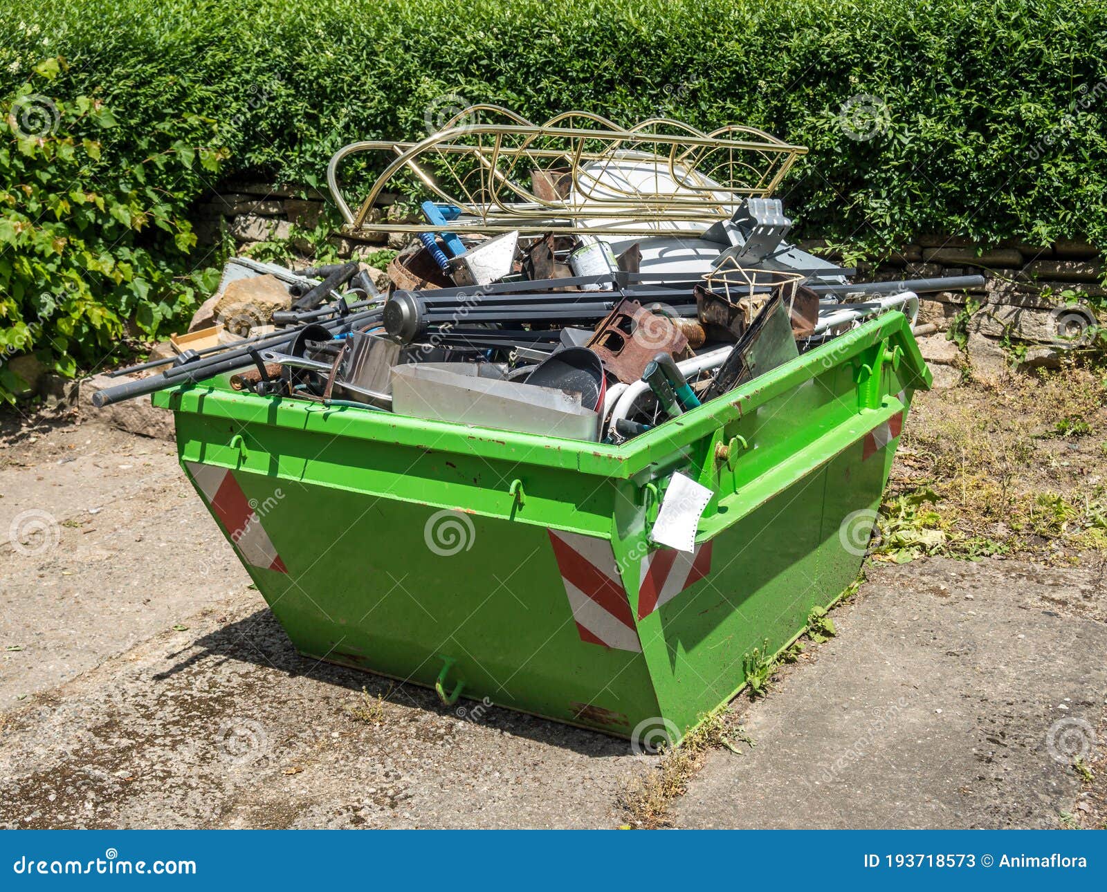 Metal Scrap Collection Container Image Stock Image - Image of disposal ...