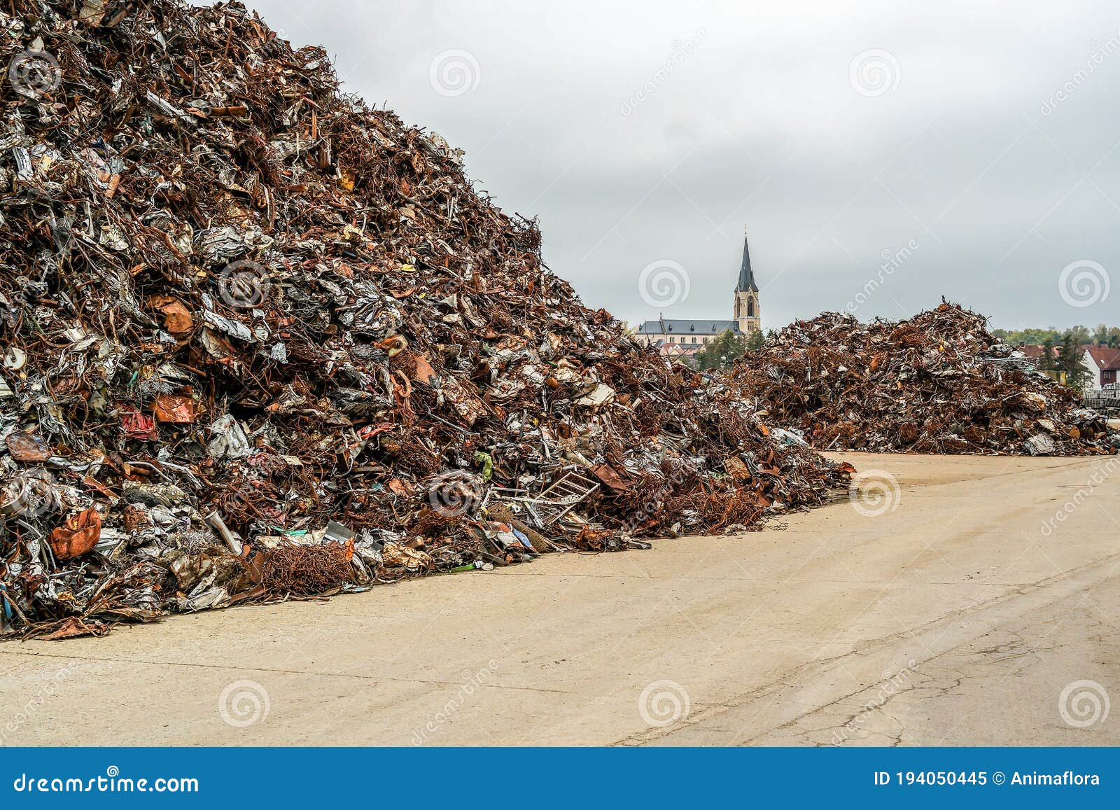 Metal Scrap Garbage Mountain Image Stock Image - Image of landfill ...