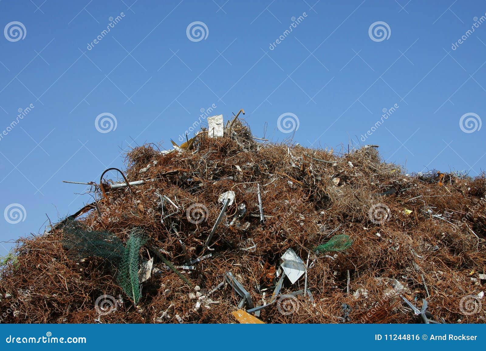 Scrap Heap - Scrap Metal Ready For Recycling With Blue Sky Royalty-Free ...