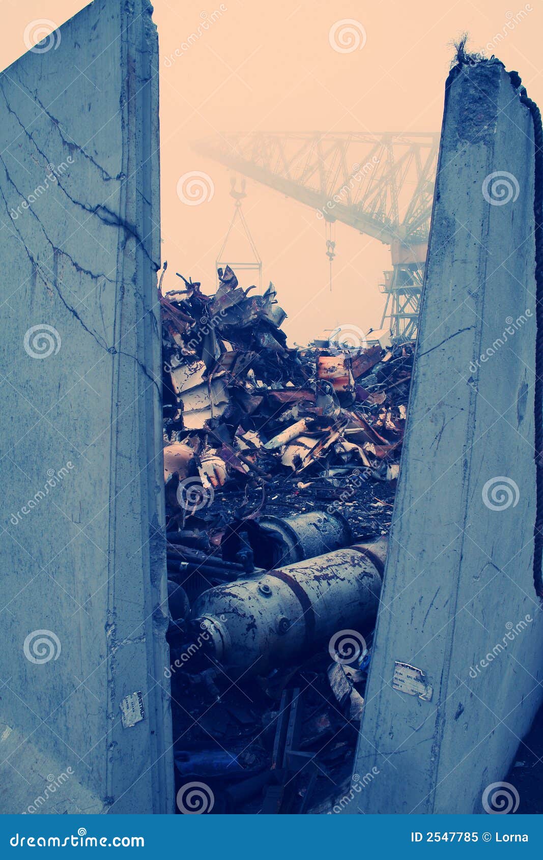 Scrap Heap - Scrap Metal Ready For Recycling With Blue Sky Royalty-Free ...