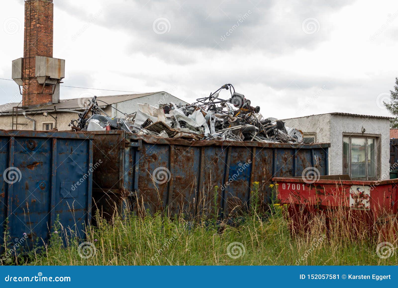 Metal Scrap is Located in Large Container Stock Image - Image of ...
