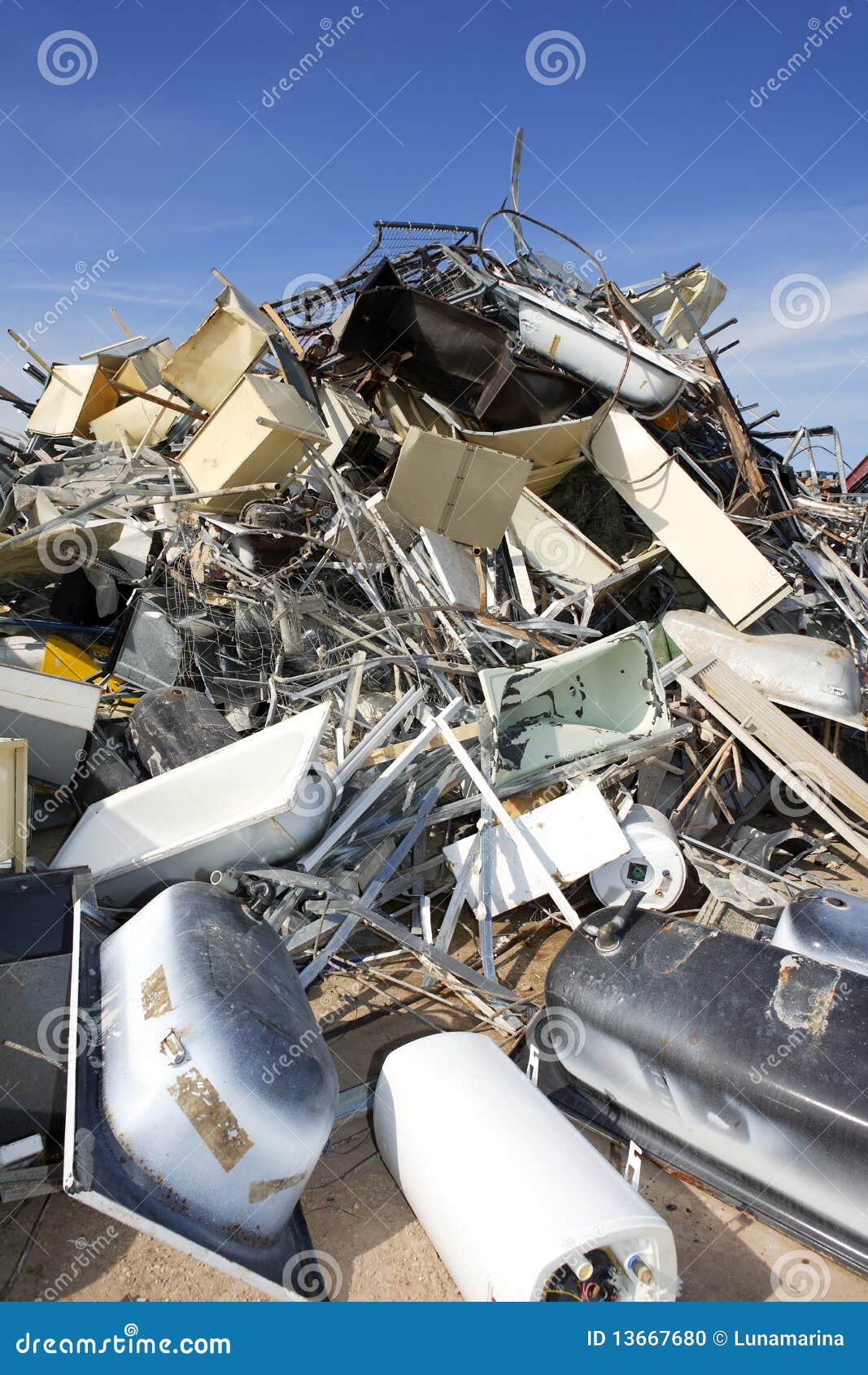 Metal Scrap Recycle Ecological Factory Environment Stock Photo - Image ...
