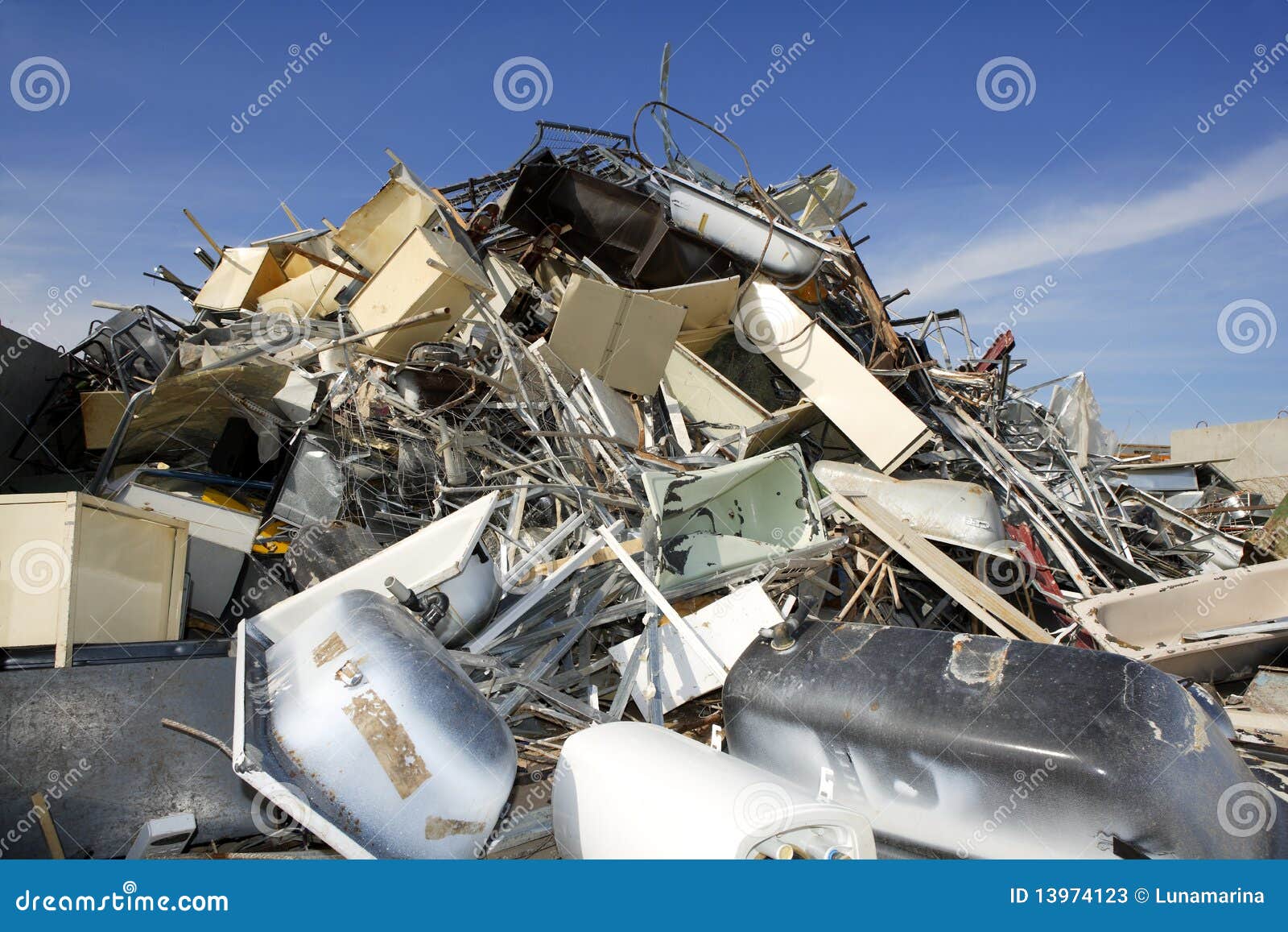 Metal Scrap Recycle Ecological Factory Environment Stock Image - Image ...