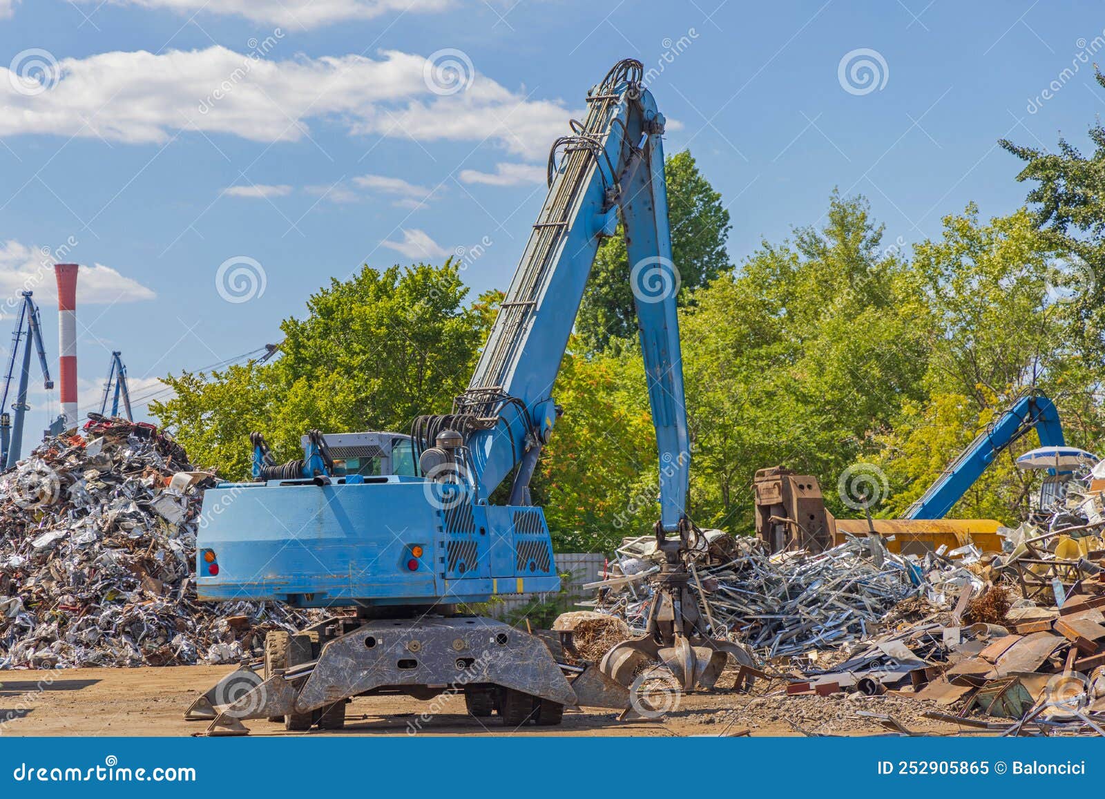 Metal Scrapyard Machine stock image. Image of recycling - 252905865