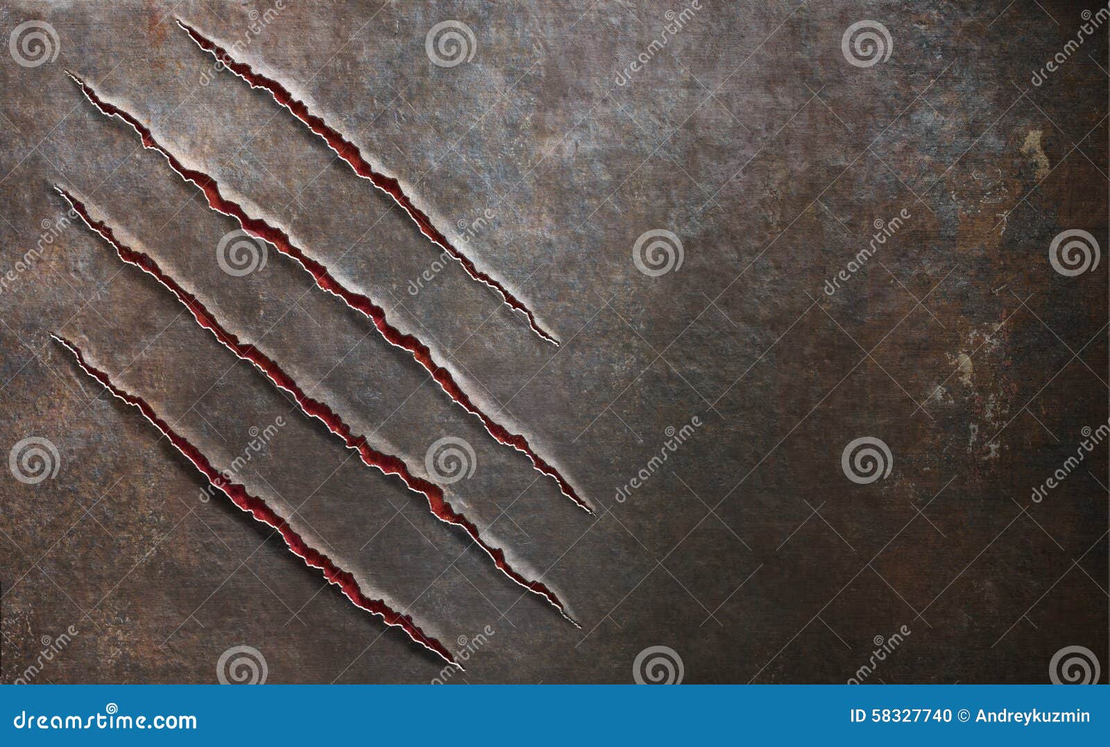Metal Scratched by Beast Claw Marks Background Stock Illustration ...