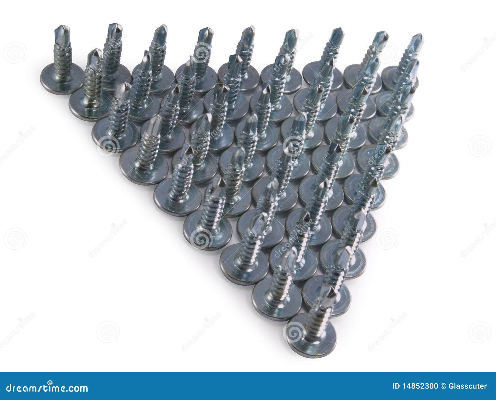 Metal Screws, Put the Triangle. Stock Photo - Image of shiny ...
