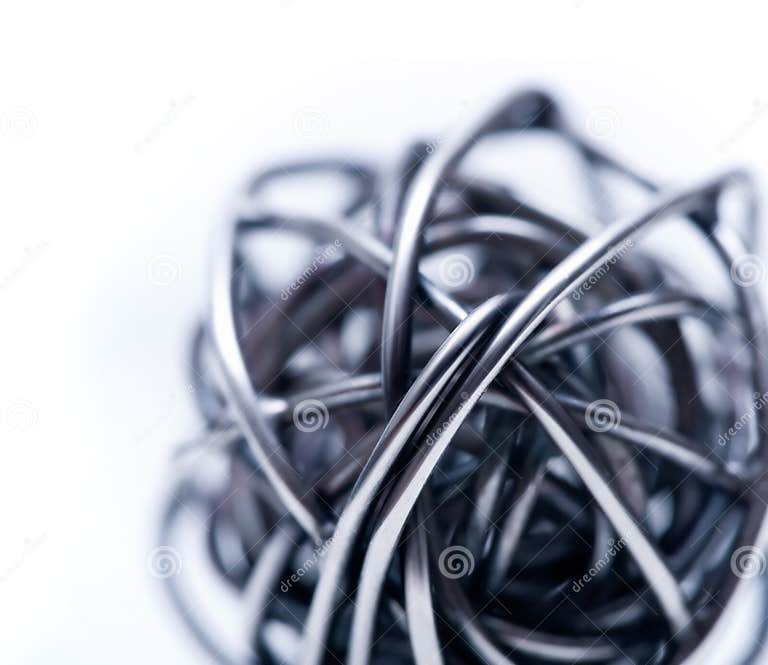 Metal scribble ball stock photo. Image of handmade, metalic - 12922406