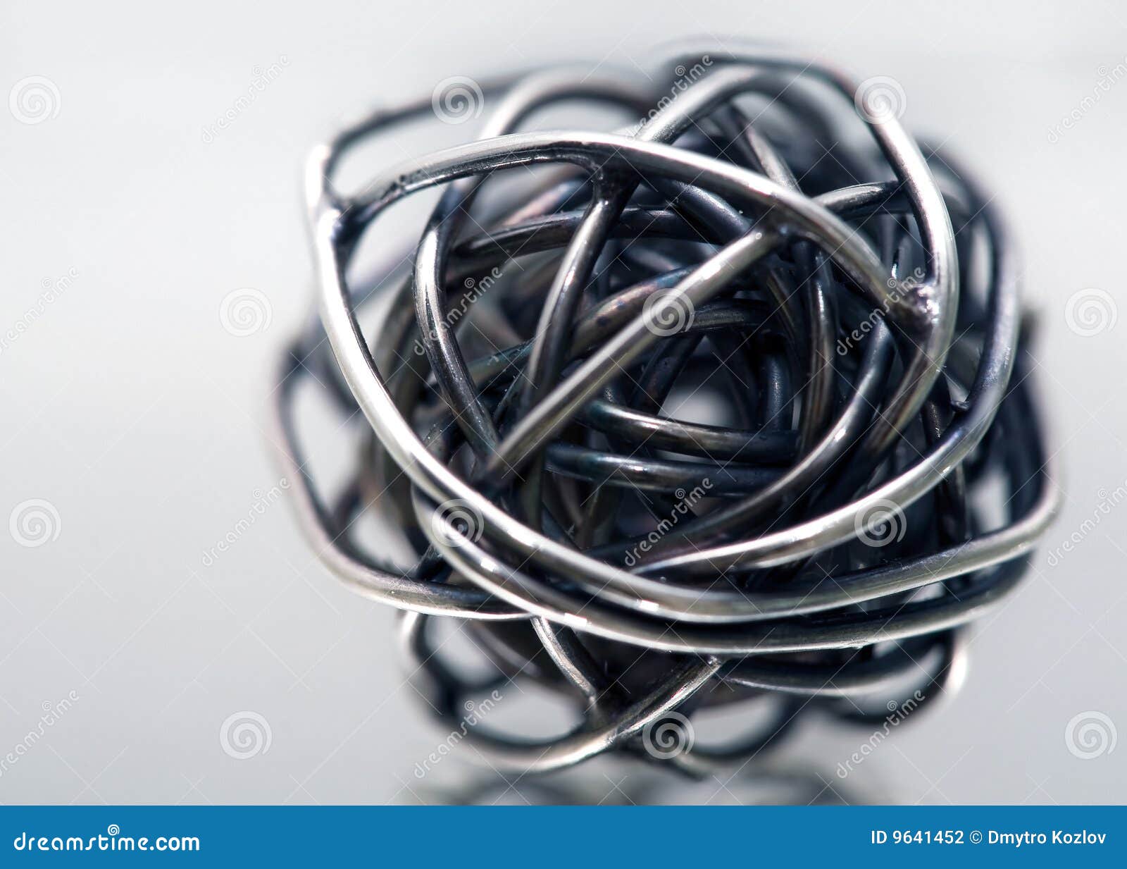 Metal scribble ball stock photo. Image of abstract, connection - 9641452