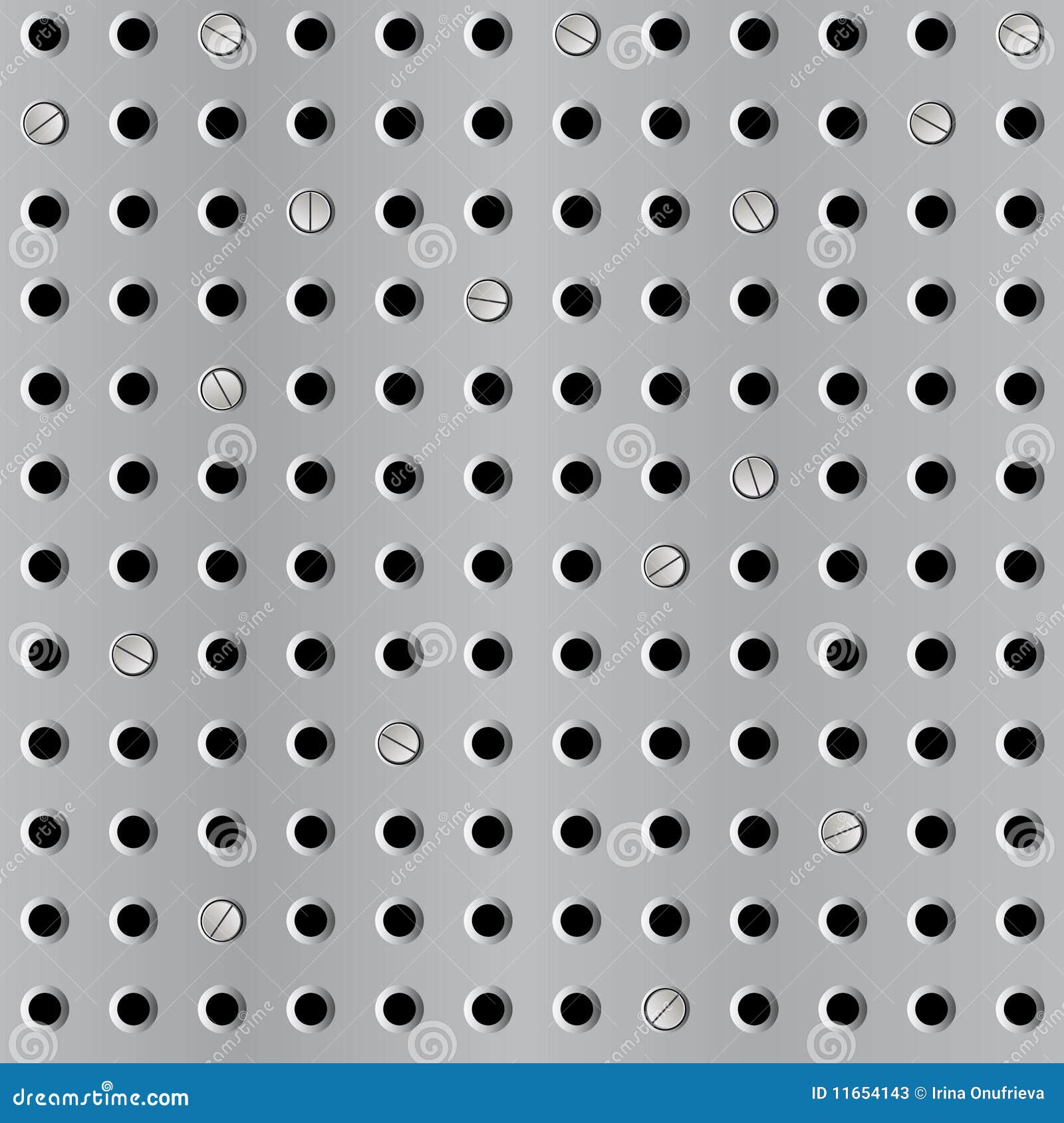 Metal Seamless Background with Perforation Stock Vector - Illustration ...