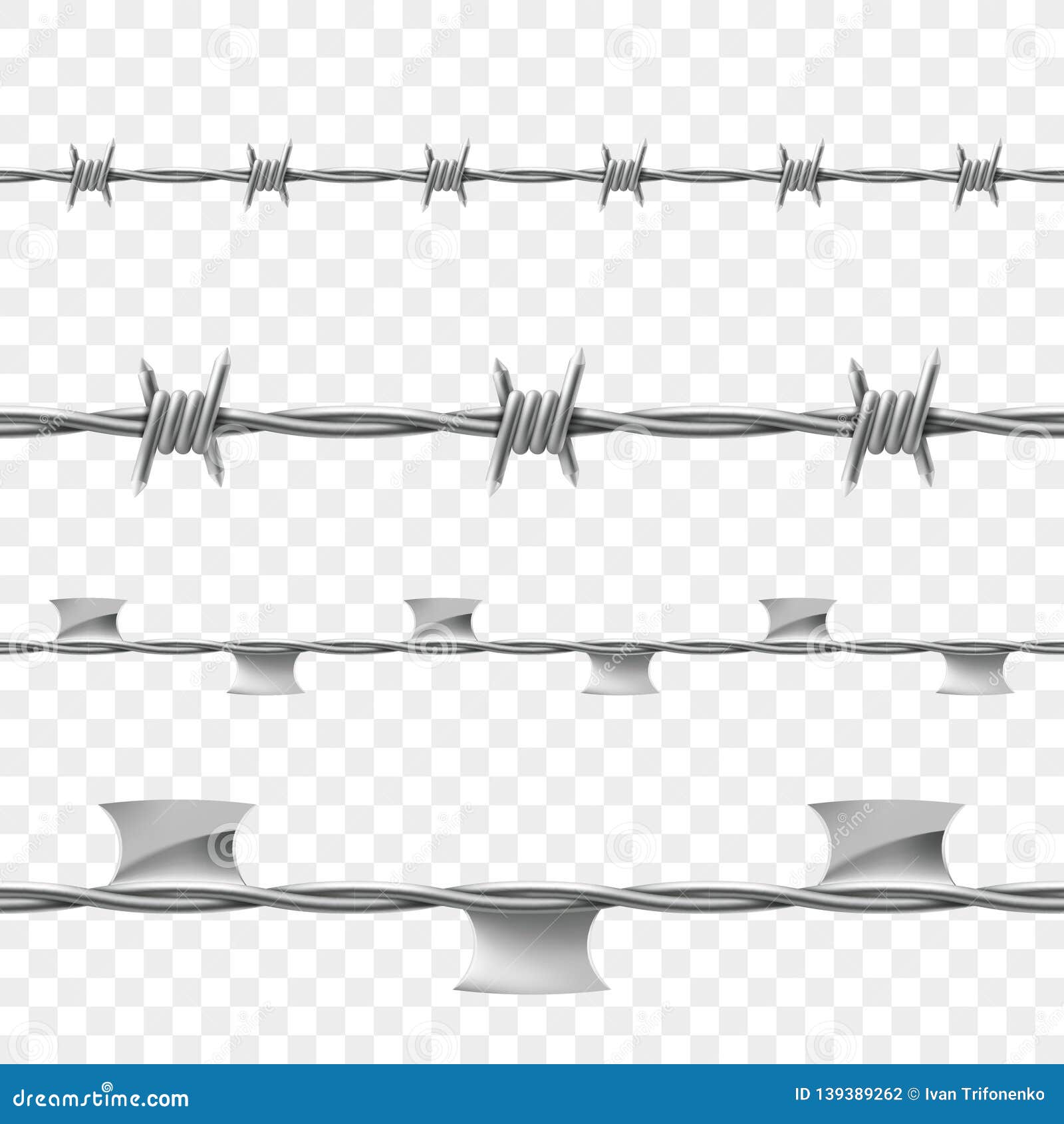 Seamless Barbed Wire Border Cartoon Vector | CartoonDealer.com #14369489