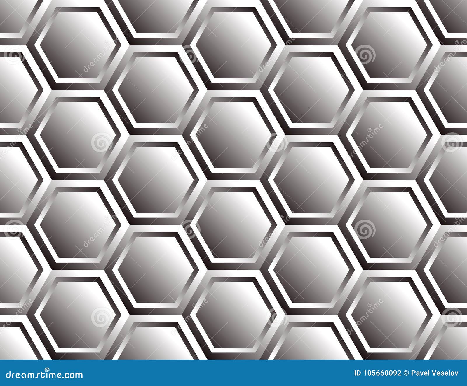 Seamless Pattern of Hexagons Stock Vector - Illustration of ...