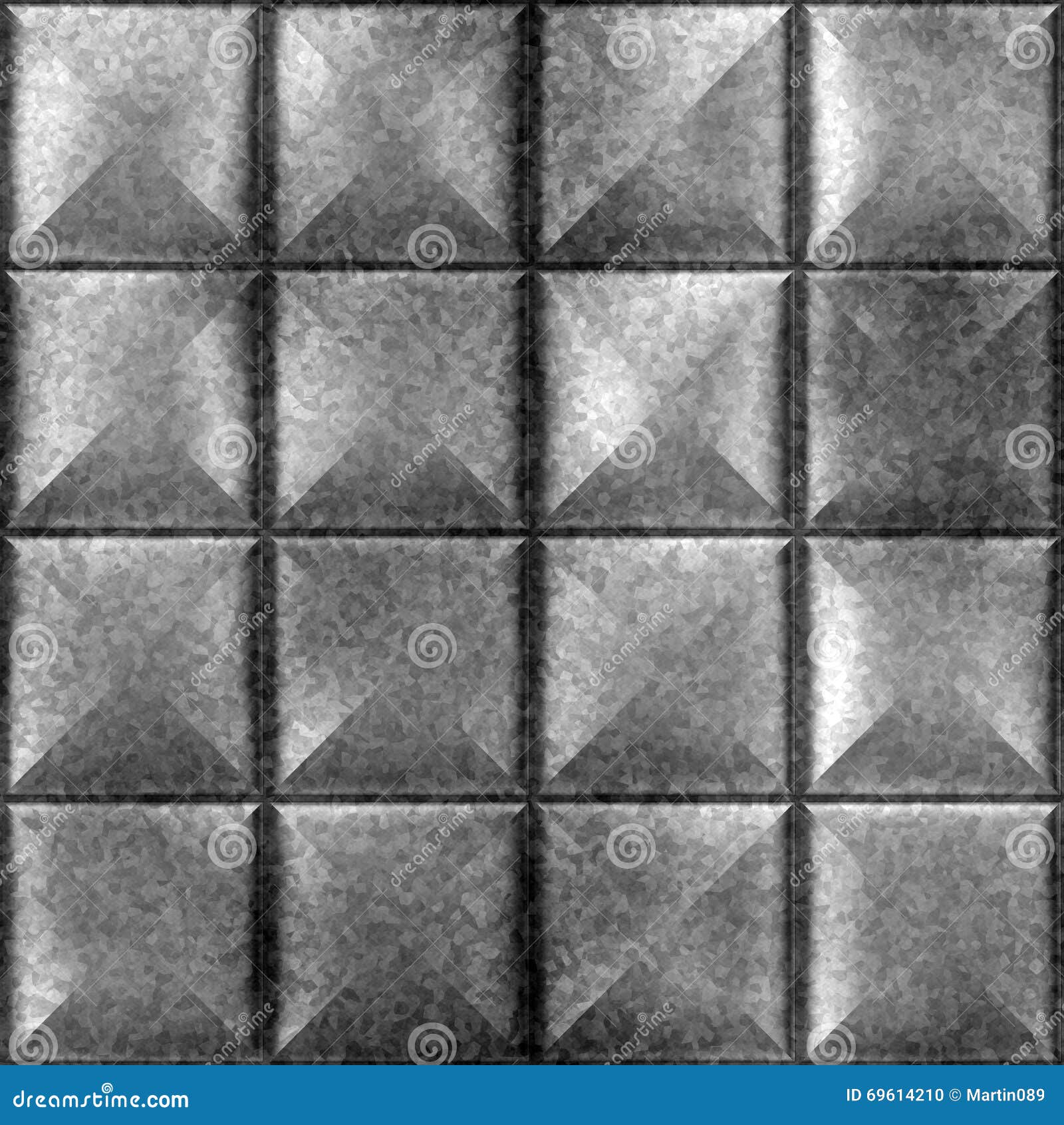 Metal Seamless Square Pattern Stock Illustration - Illustration of iron ...