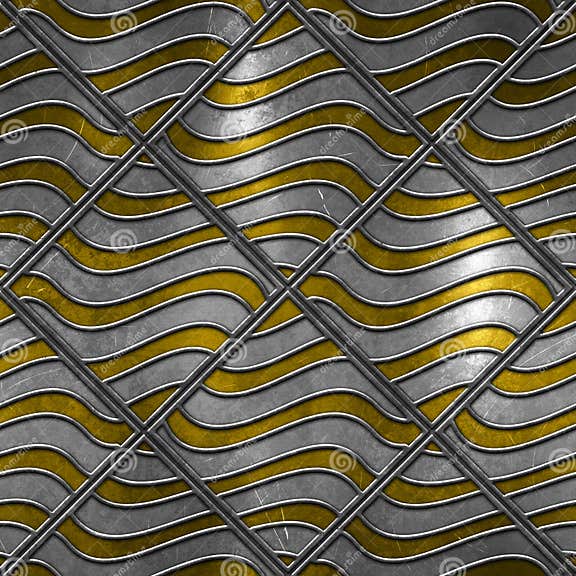 Metal Seamless Texture with Diagonal Square Pattern, Panel, 3d ...