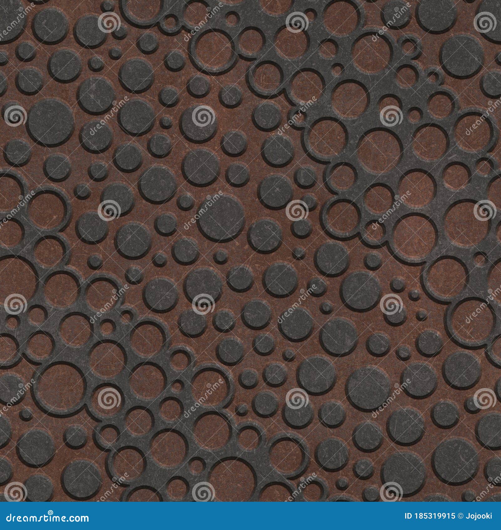 Metal Seamless Texture with Dots Pattern, 3d Illustration Stock ...