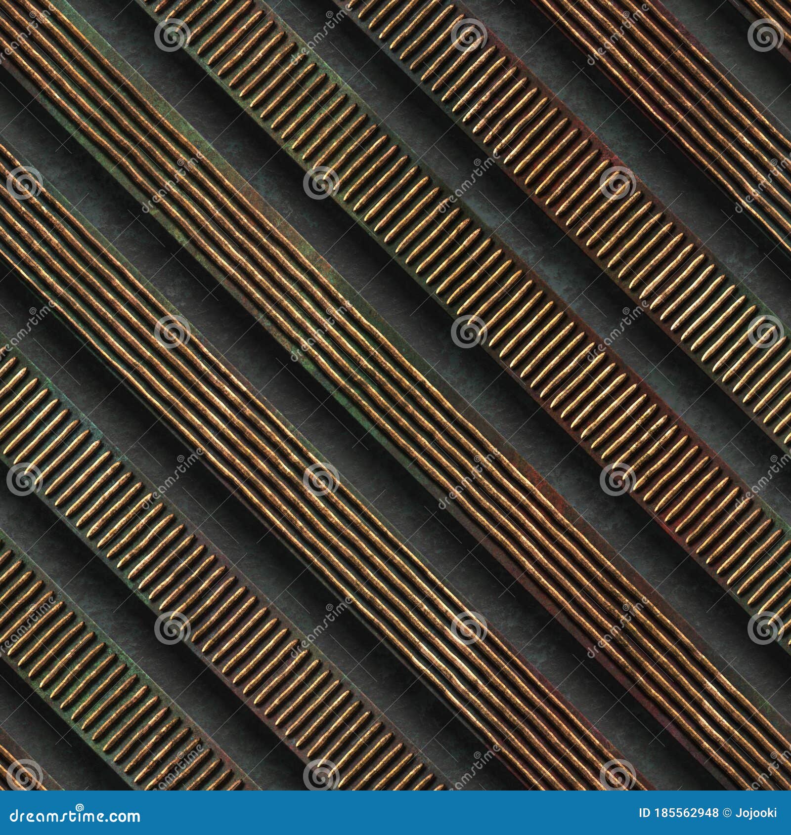 Metal Seamless Texture with Pattern, 3d Illustration Stock Illustration ...