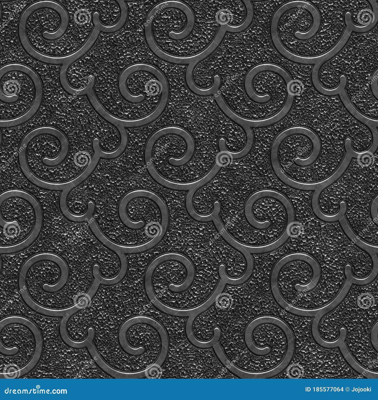 Metal Seamless Texture with Pattern, Panel, 3d Illustration Stock ...