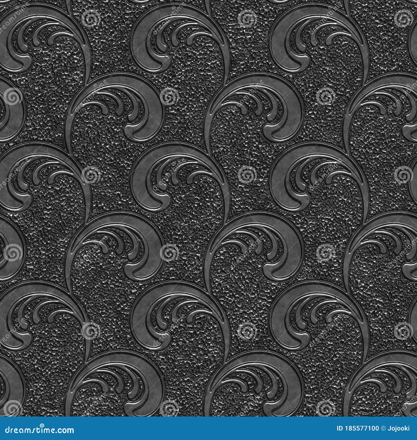 Metal Seamless Texture with Pattern, Panel, 3d Illustration Stock ...