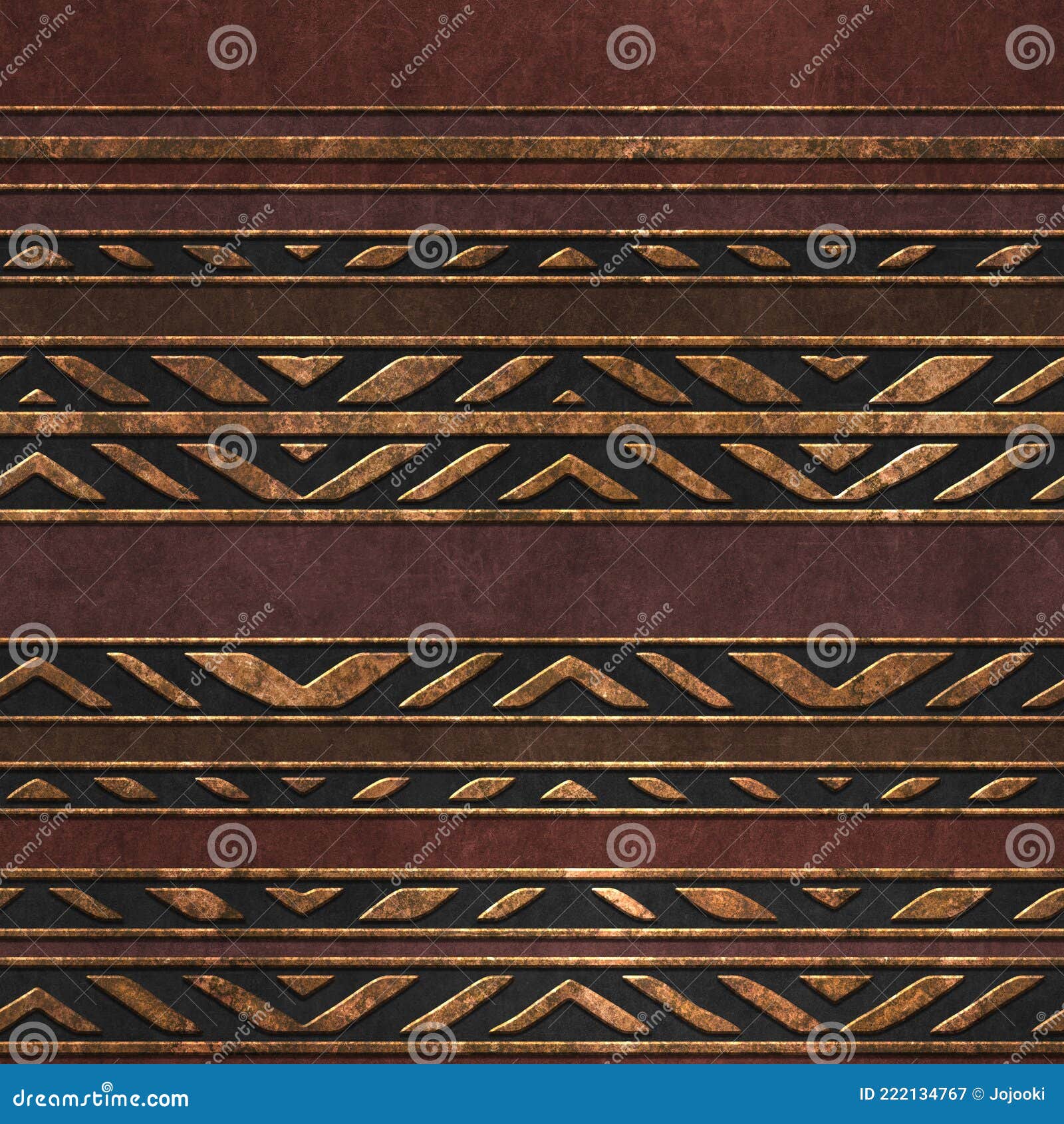 Metal Seamless Texture with Stripe Pattern, Bronze and Cooper Color, 3d ...