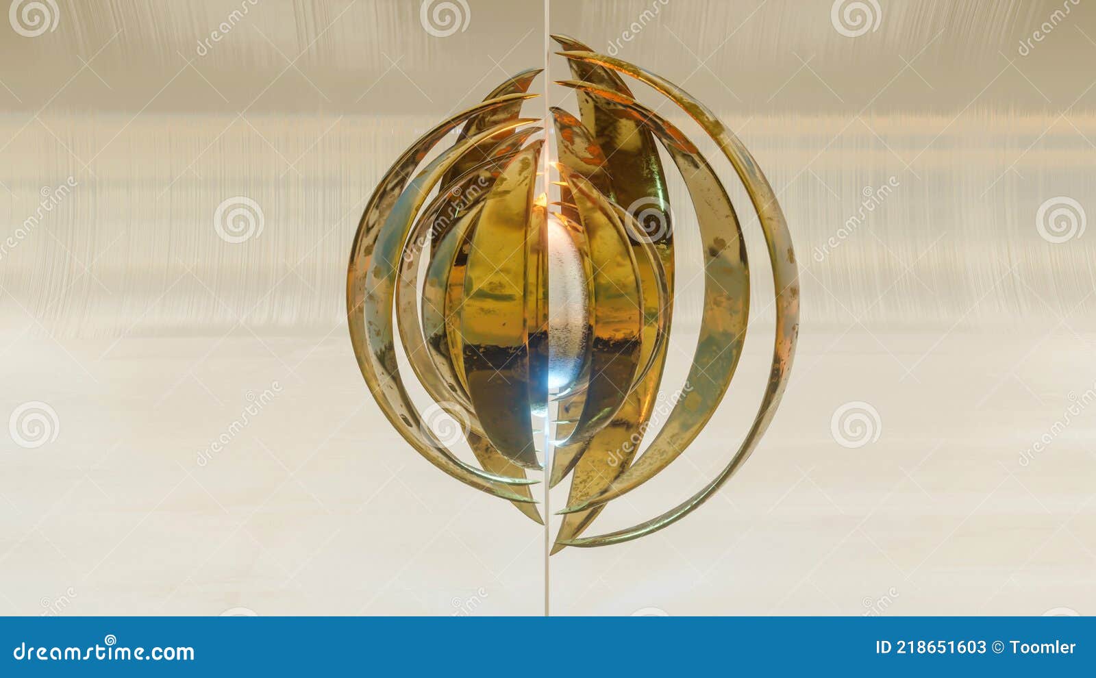 Metal Semicircular Parts on a Gray Background. Abstract Composition ...