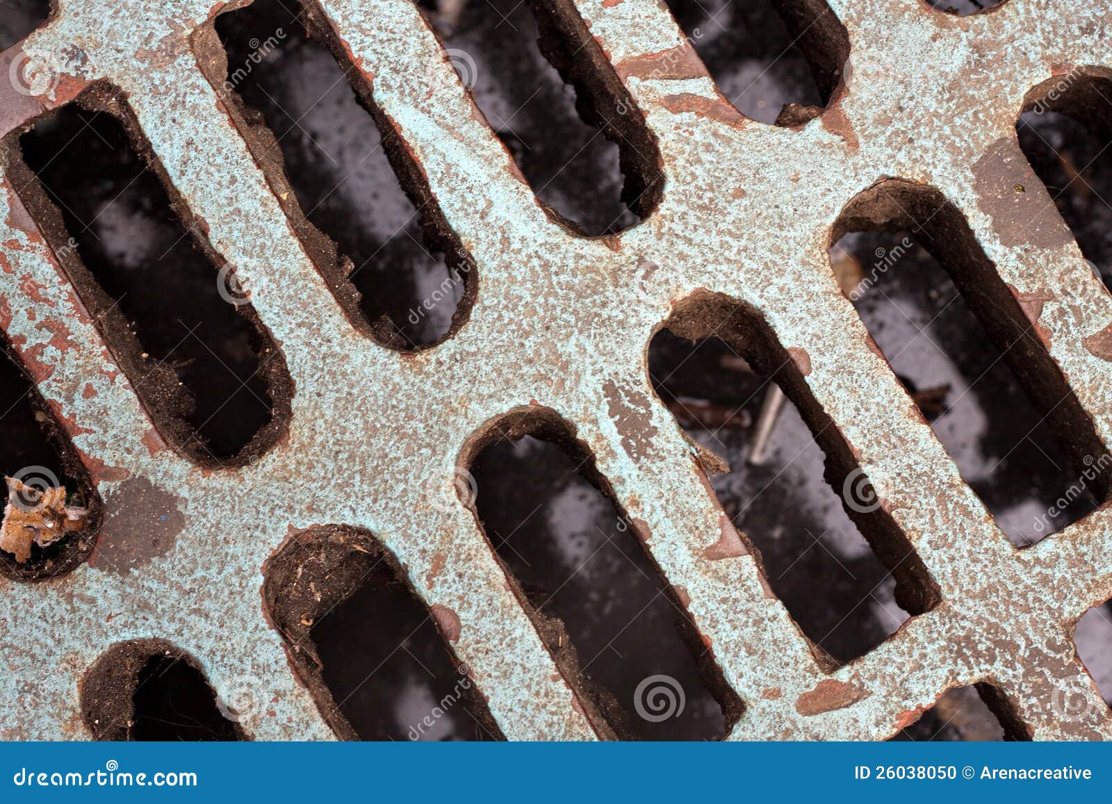 Metal Sewer Drainage In Garden Stock Image | CartoonDealer.com #113050591