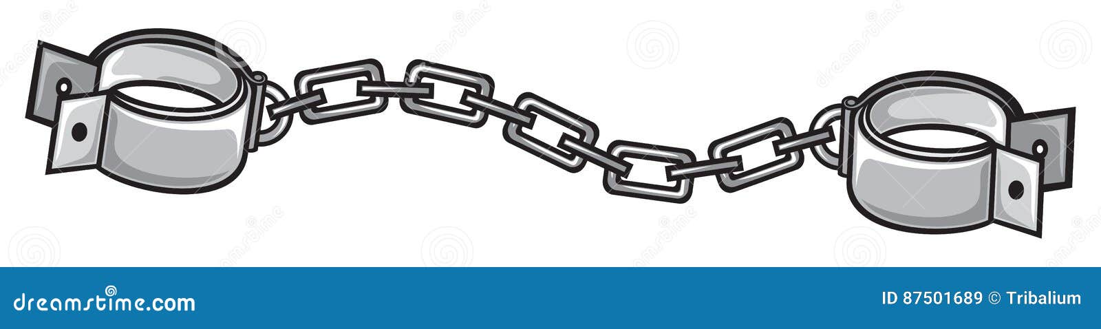 Metal shackles stock vector. Illustration of jailbird - 87501689