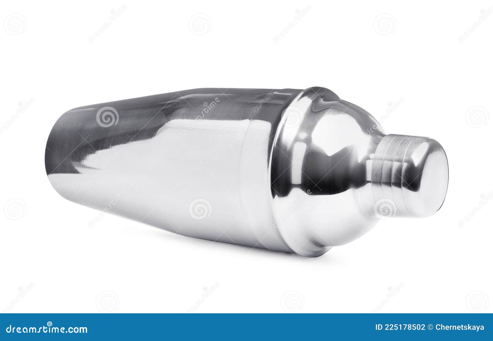 Metal Shaker for Cocktail Isolated on White Stock Photo - Image of ...