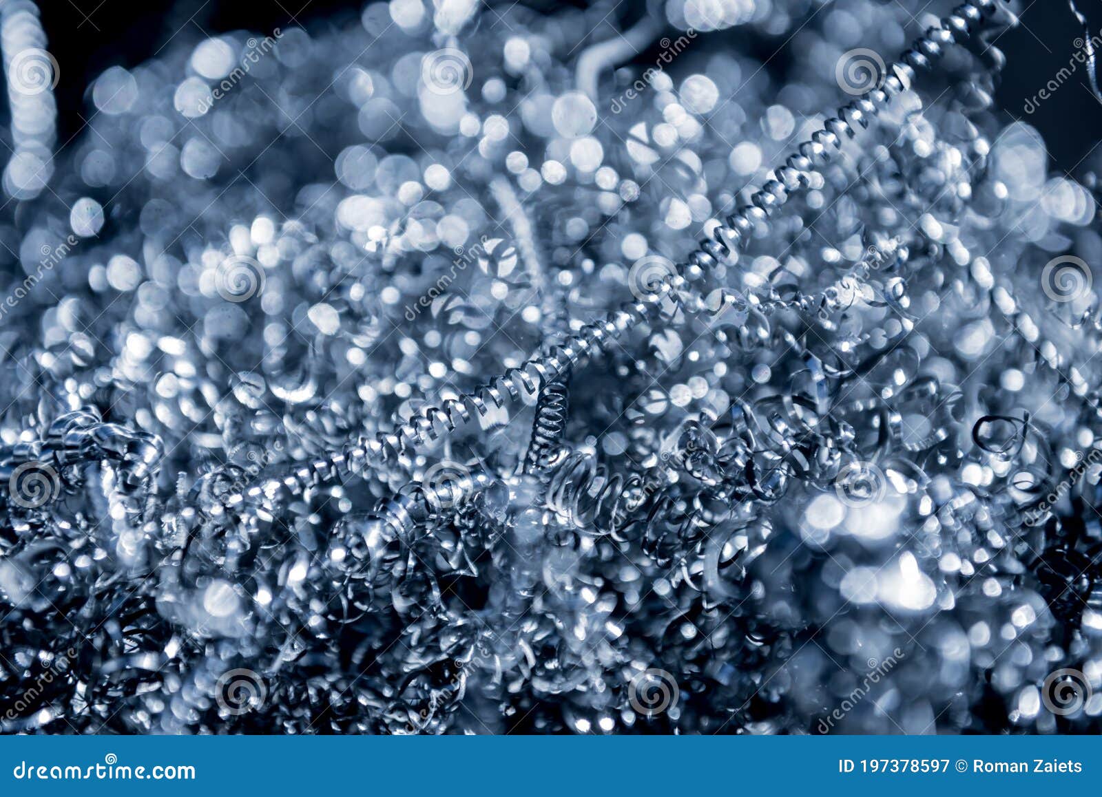 Metal Shaving from CNC Milling Machine Process Stock Image - Image of ...