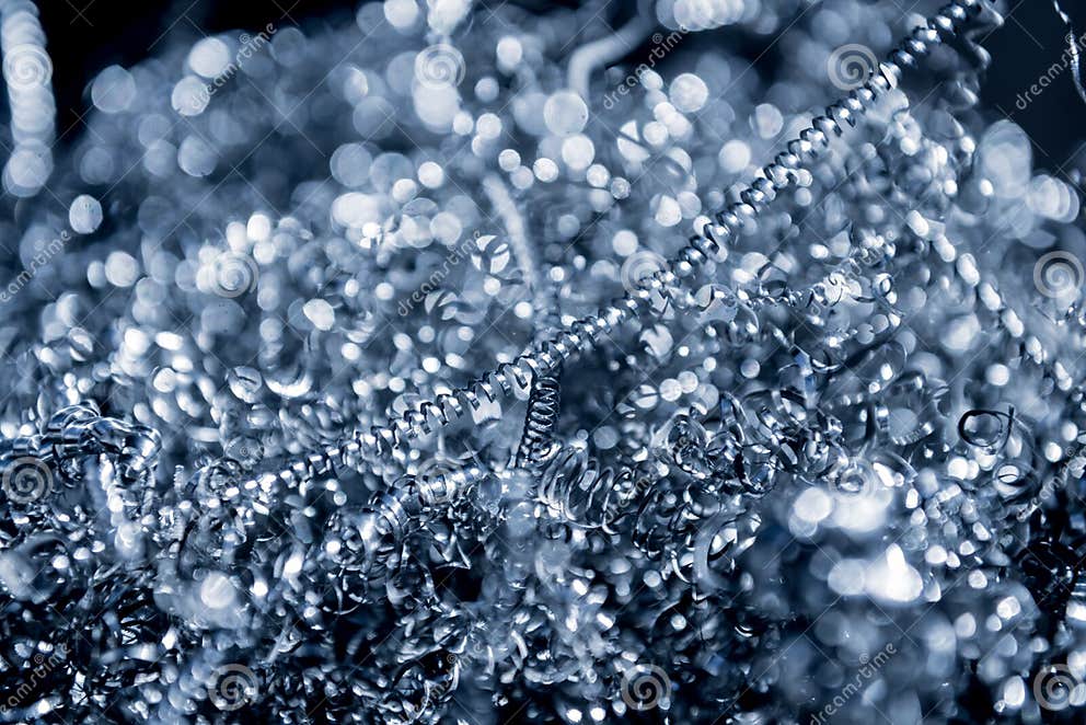 Metal Shaving from CNC Milling Machine Process Stock Image - Image of ...
