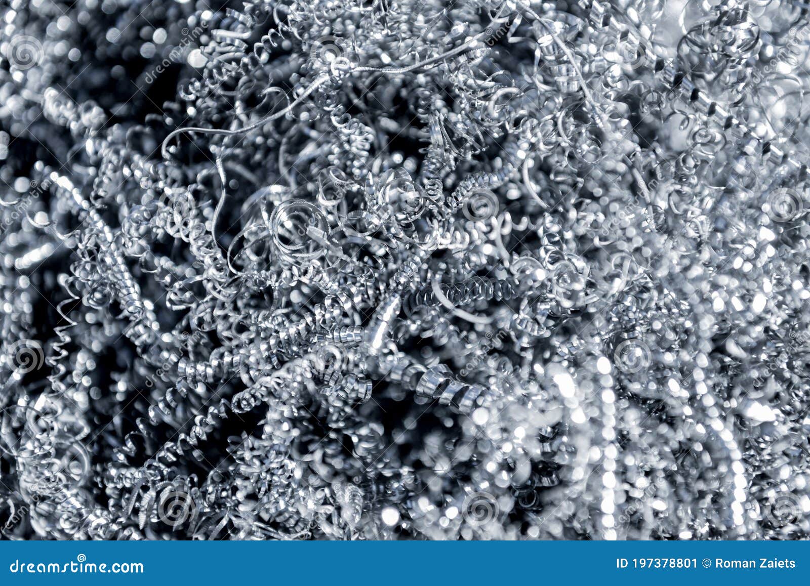 Metal Shaving from CNC Milling Machine Process Stock Image - Image of ...