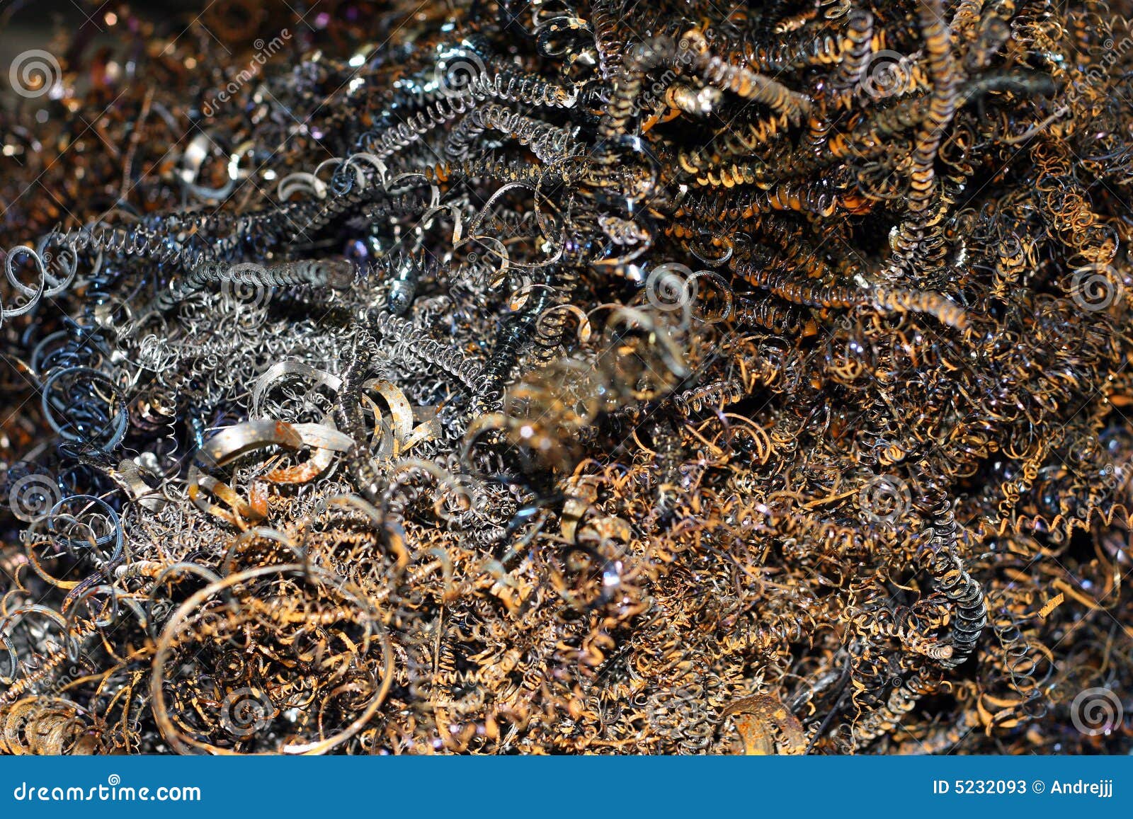 Metal shavings stock image. Image of produced, curly, iron - 5232093