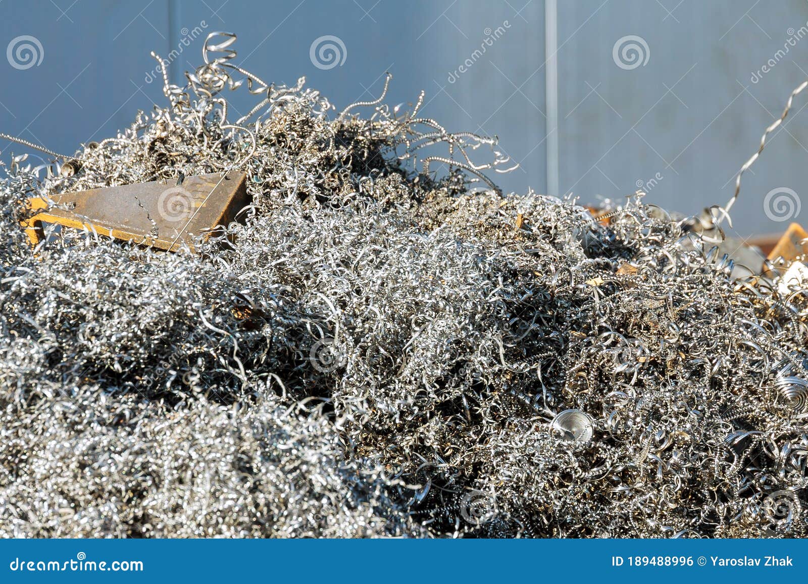 Metal Shavings. Metal Processing on CNC Machines in Production. Wastes ...