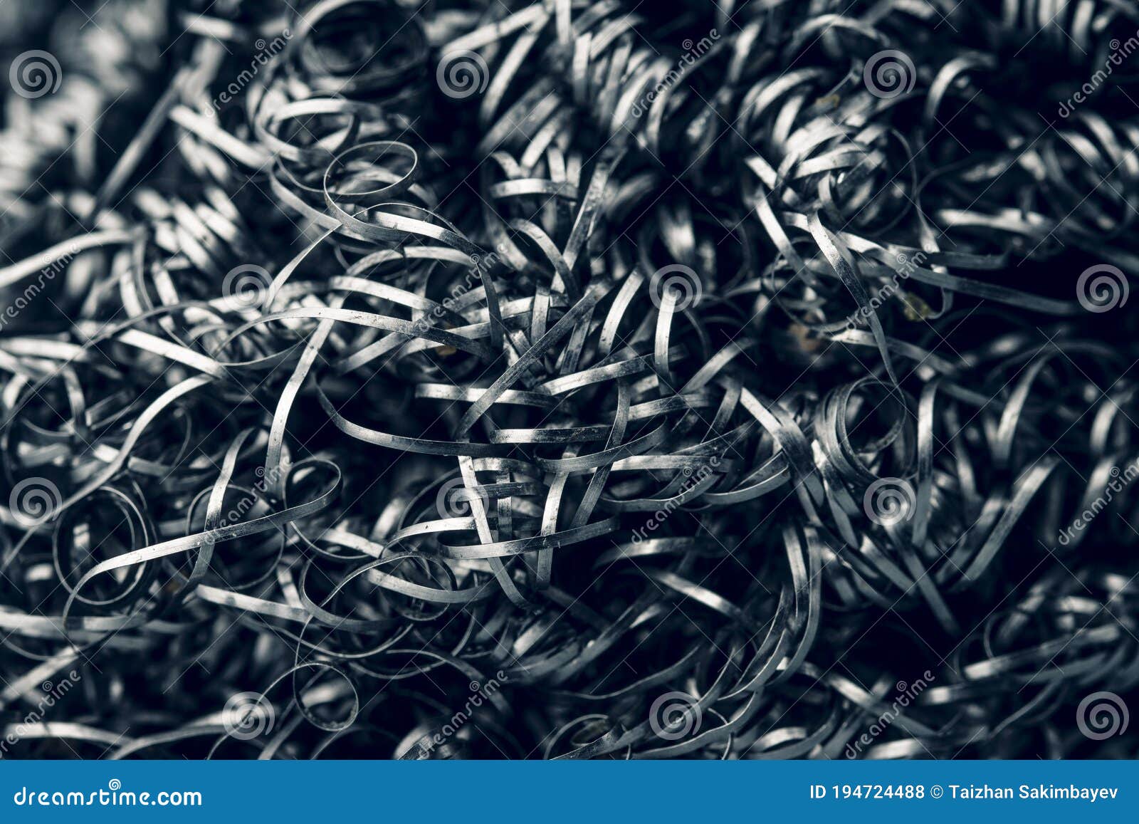 Metal Shavings Texture Background. Close Up Stock Photo - Image of ...