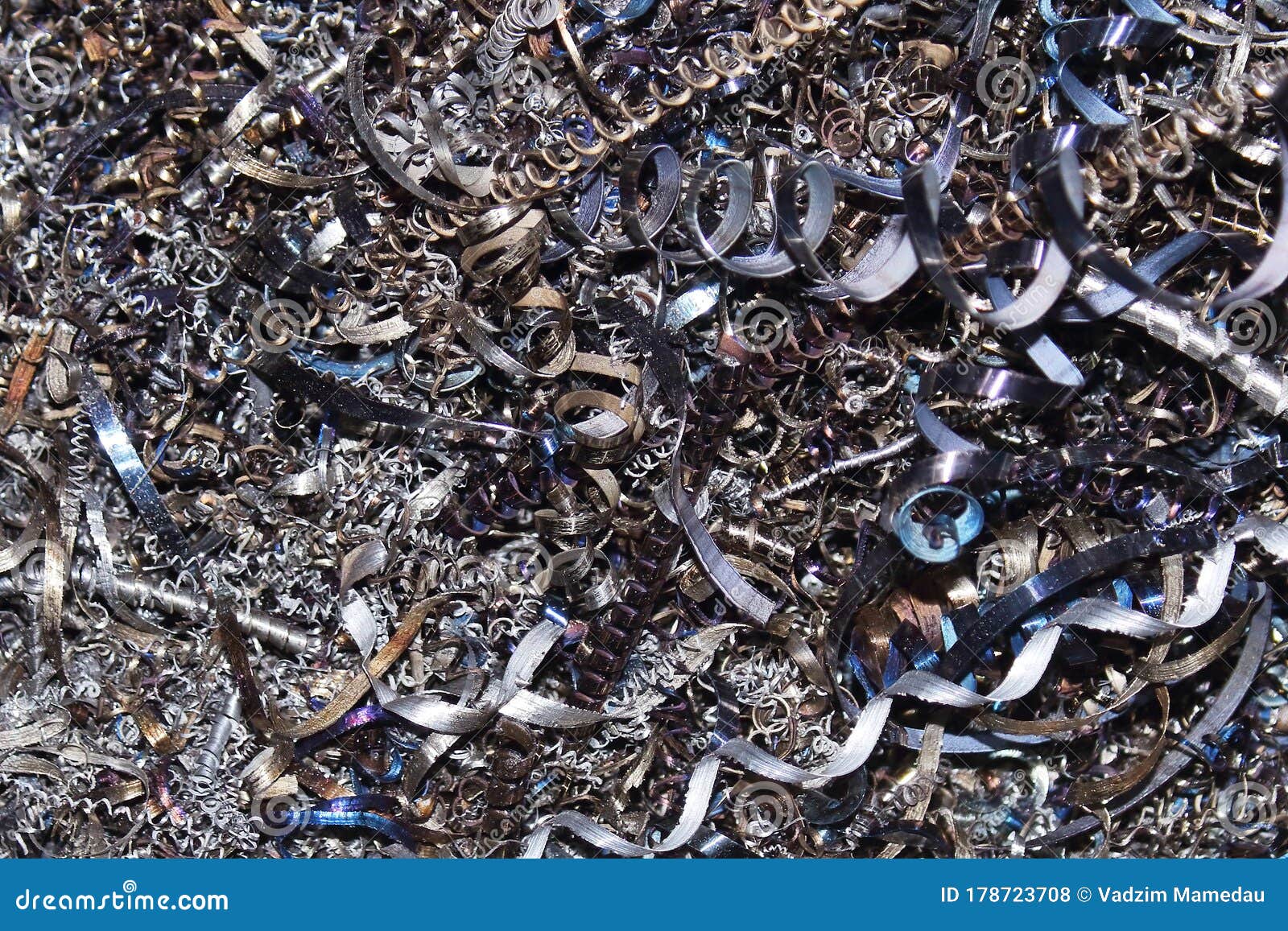 Metal Shavings After Work Of Machine Texture Background Royalty-Free ...