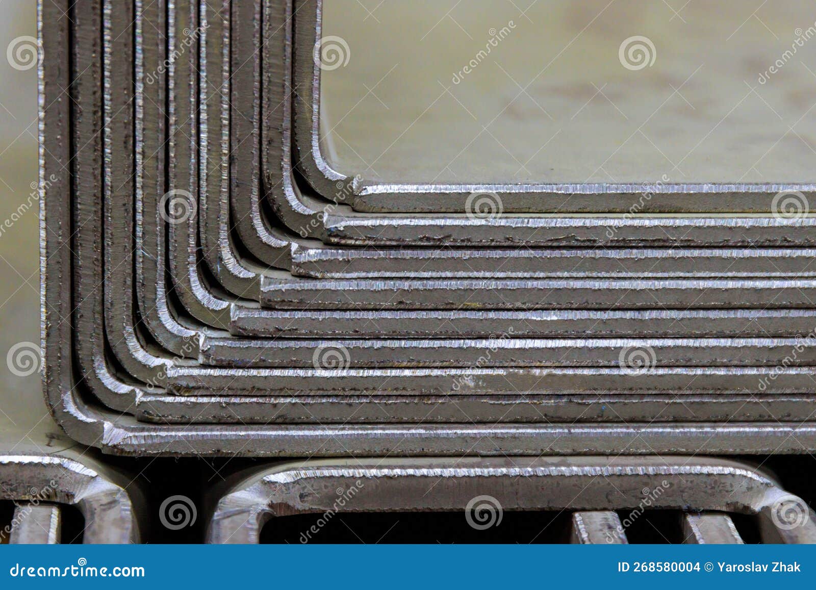 Metal Sheet Bent into the Shape of a Ready-to-use Product. Stock Photo ...