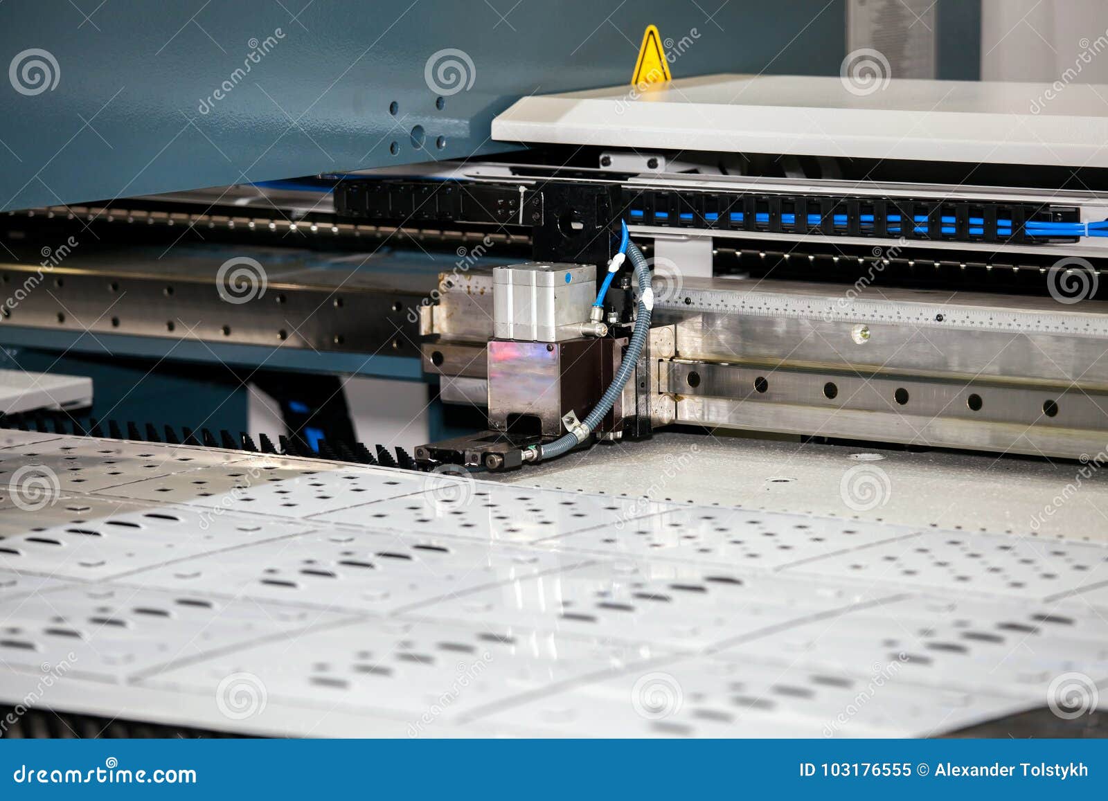 Metal Sheet Punching Machine Stock Image - Image of machine, craft ...