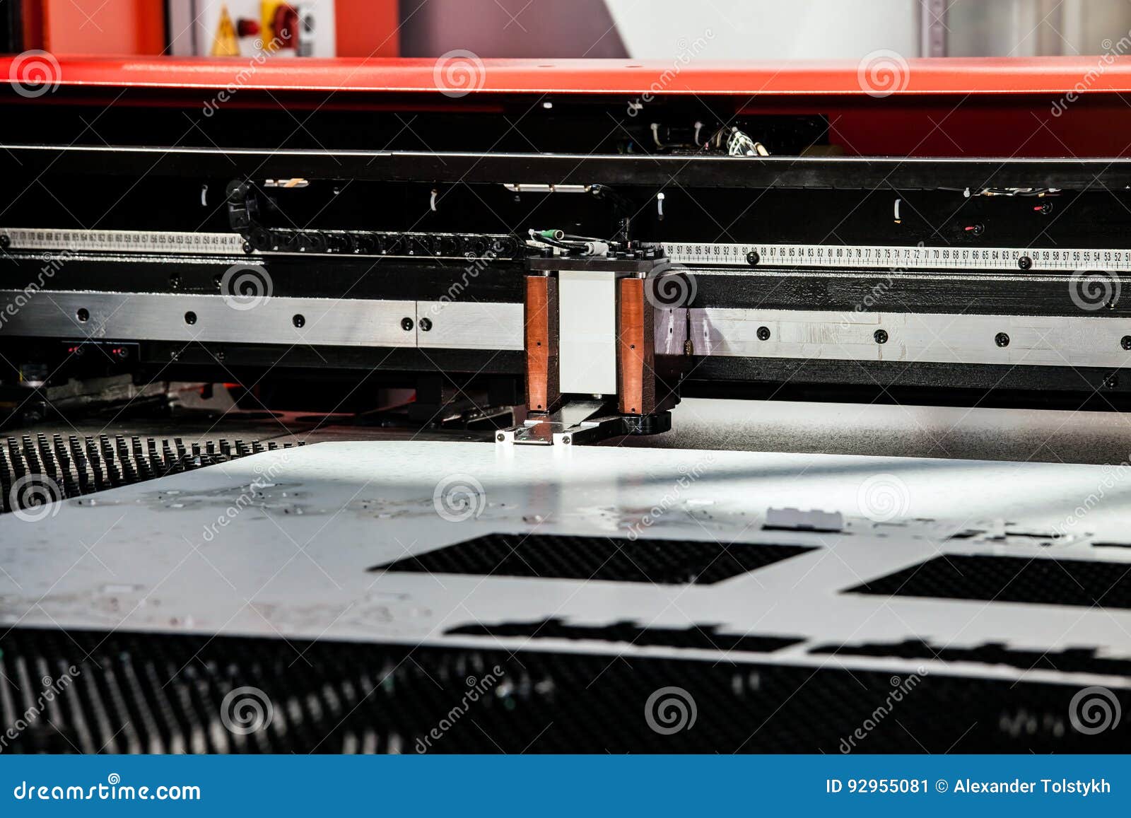 Metal Sheet Punching Machine Stock Image - Image of mechanical ...