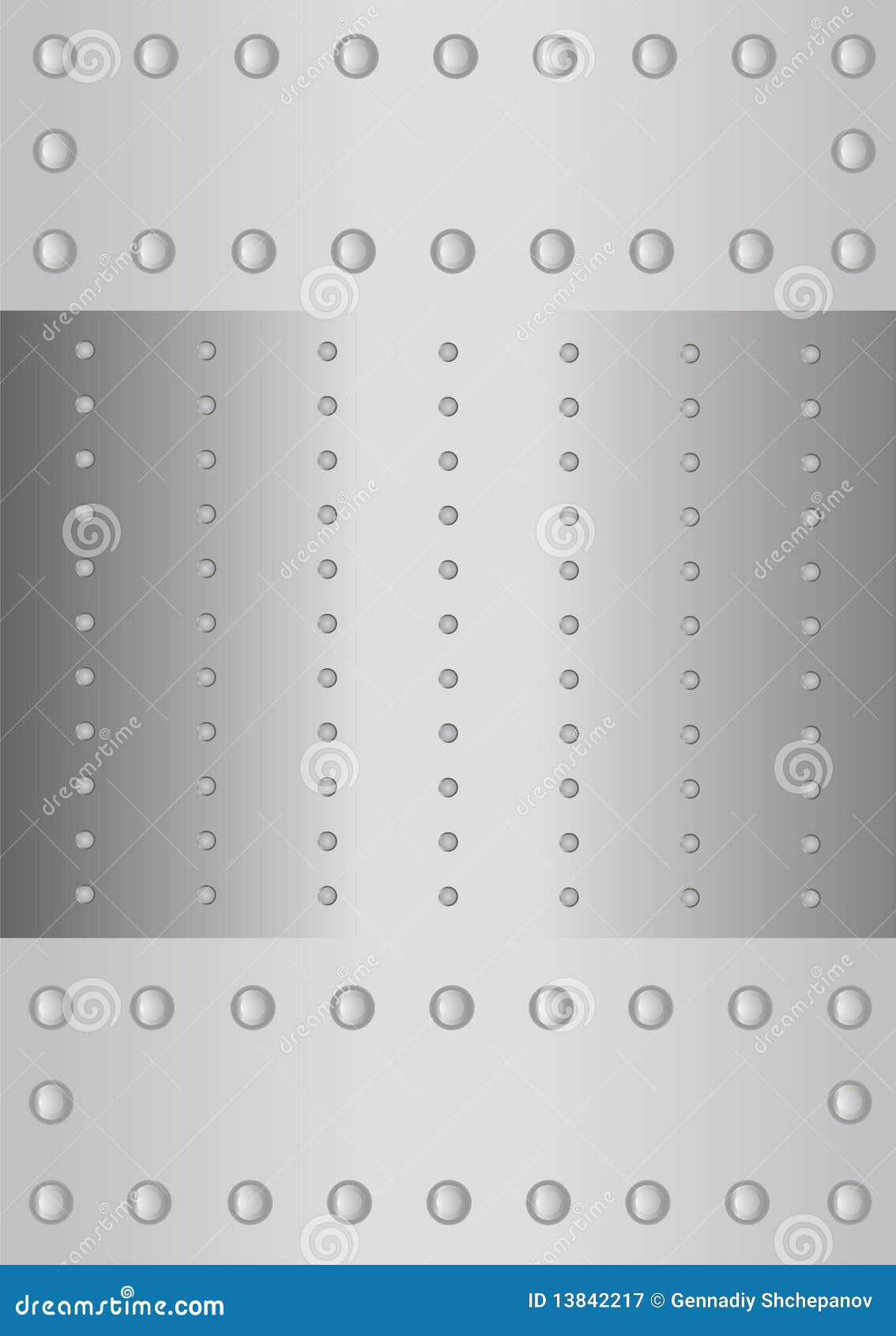 Metal sheet with a rivet. stock vector. Illustration of circle - 13842217