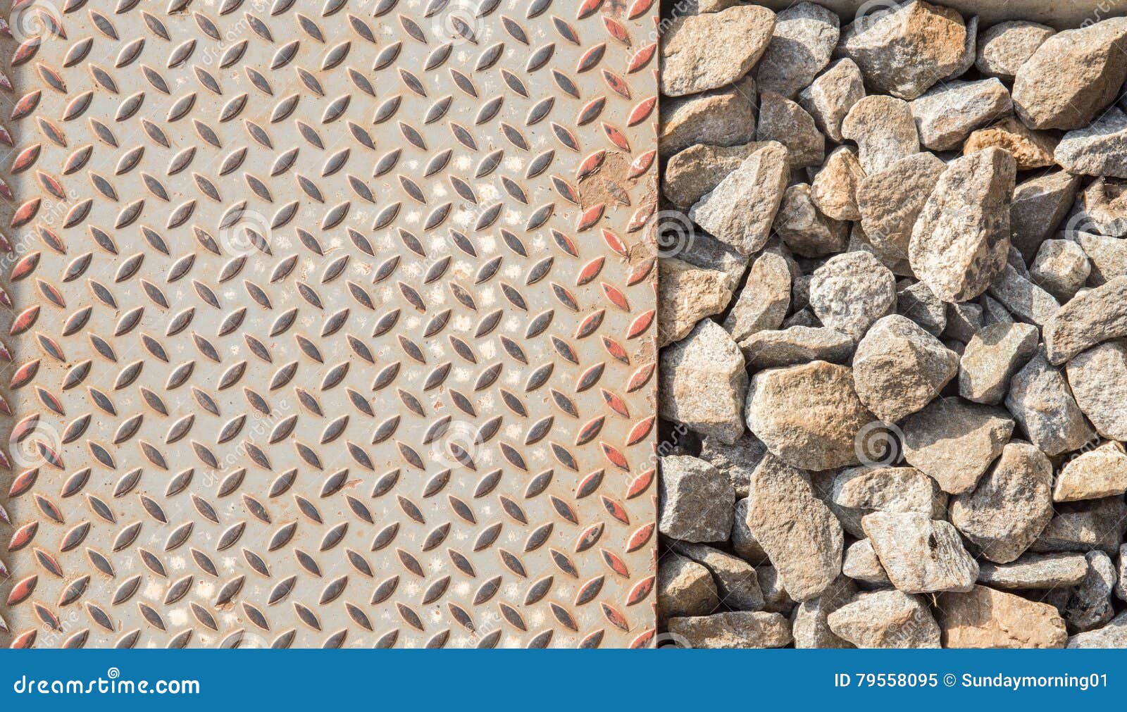 Metal Sheet and Rock Railway Tracks , Stone Background Texture Stock ...