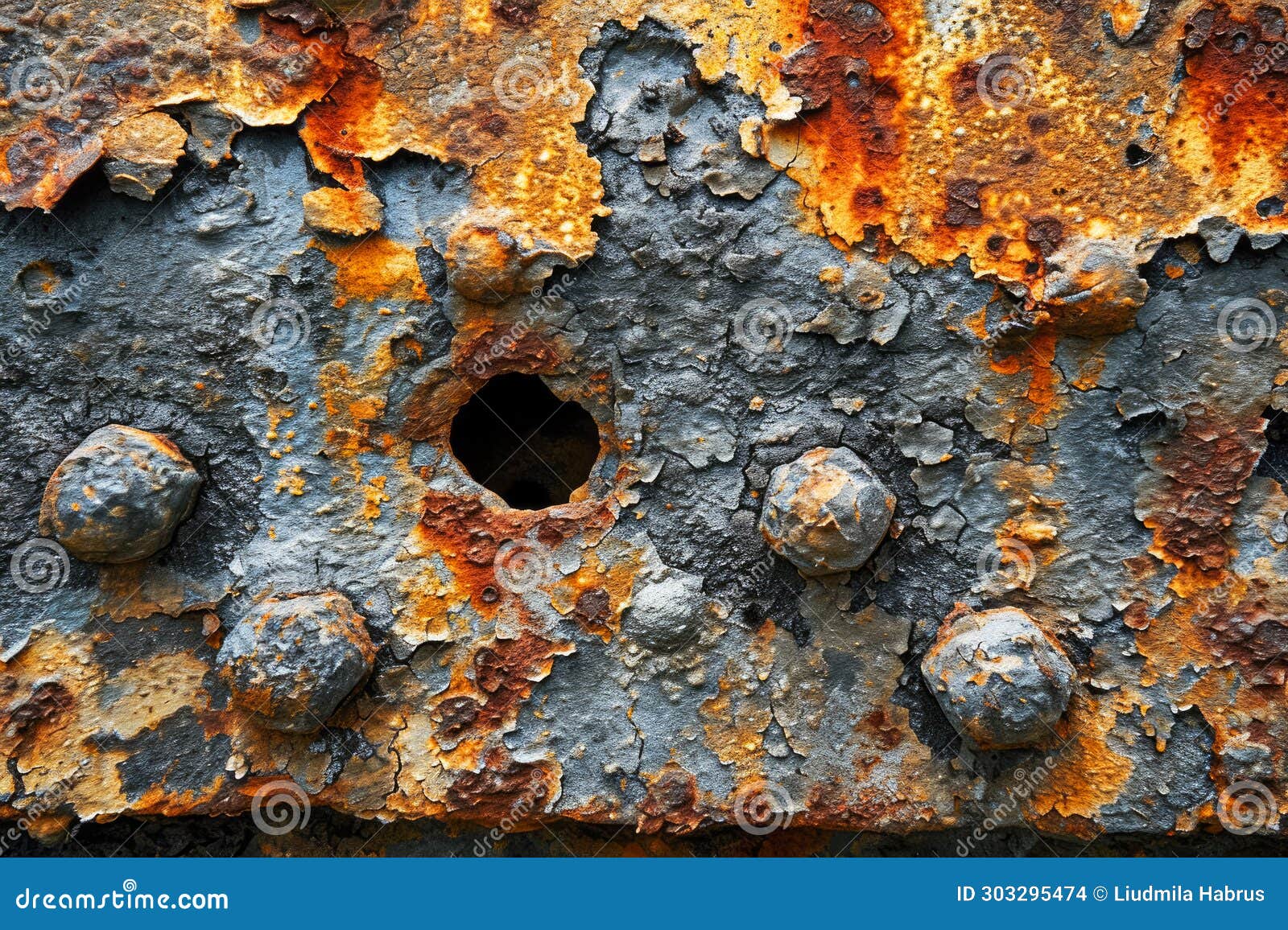 Metal Sheet with Rust and Holes Stock Illustration - Illustration of ...
